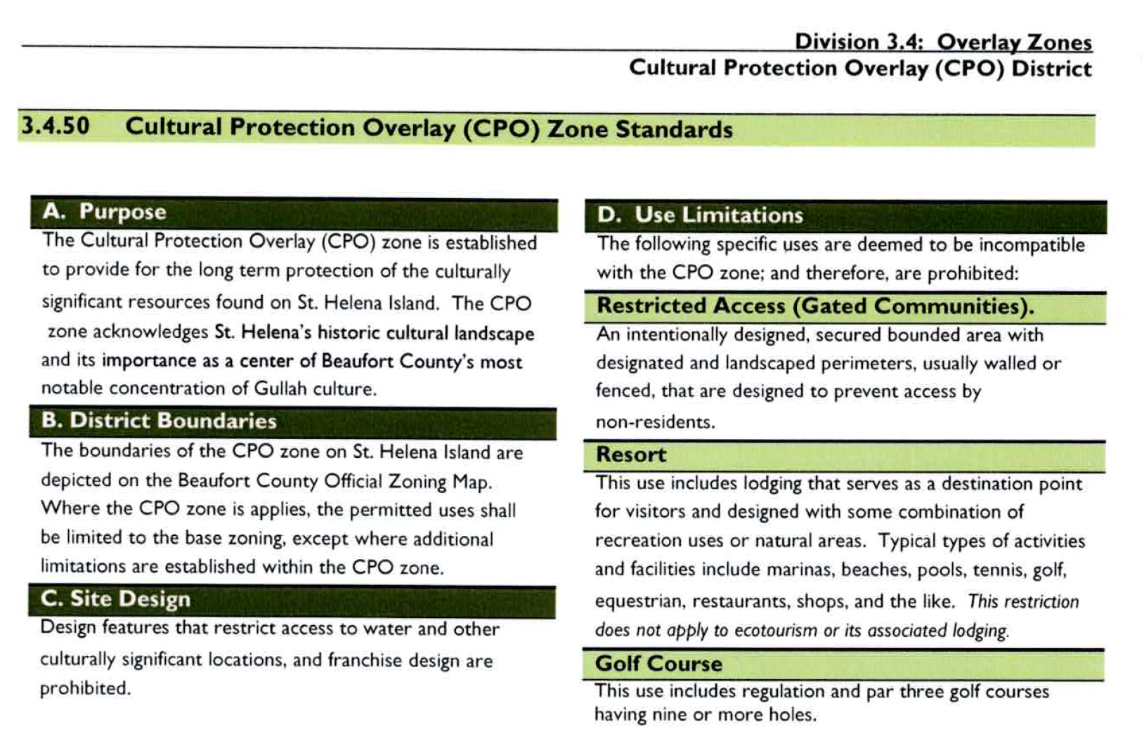 Cultural Protection Overlay - Protect St Helena Island